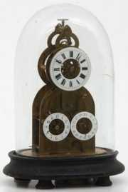 Brass Triple Dial Skeleton Clock Under Dome Price Guide