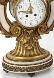French Marble & Bronze Lyre Mantle Clock Price Guide