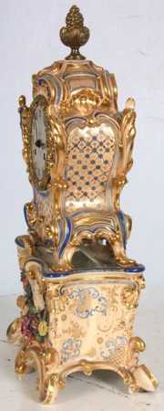 Jacob Petit French Porcelain Mantle Clock-ClockPrices.Com