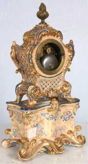Jacob Petit French Porcelain Mantle Clock-ClockPrices.Com