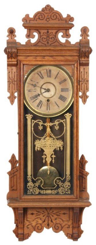Gilbert 3035 Oak Regulator Wall Clock Price Guide