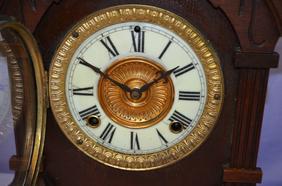 Ansonia Mahogany “Tunis” Cabinet Clock. T&S signed Price Guide