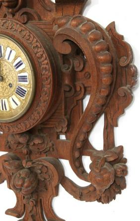 Large Carved Oak Wall Clock Price Guide