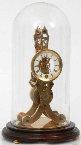 Brass 8 Day Spring Driven Skeleton Clock Price Guide