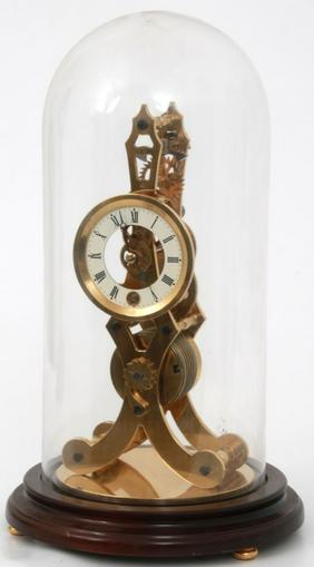 Brass 8 Day Spring Driven Skeleton Clock Price Guide