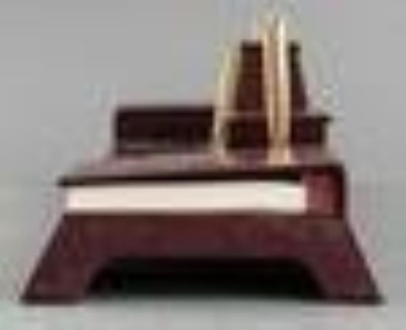 Asprey Leather Desk Set With Clock Price Guide