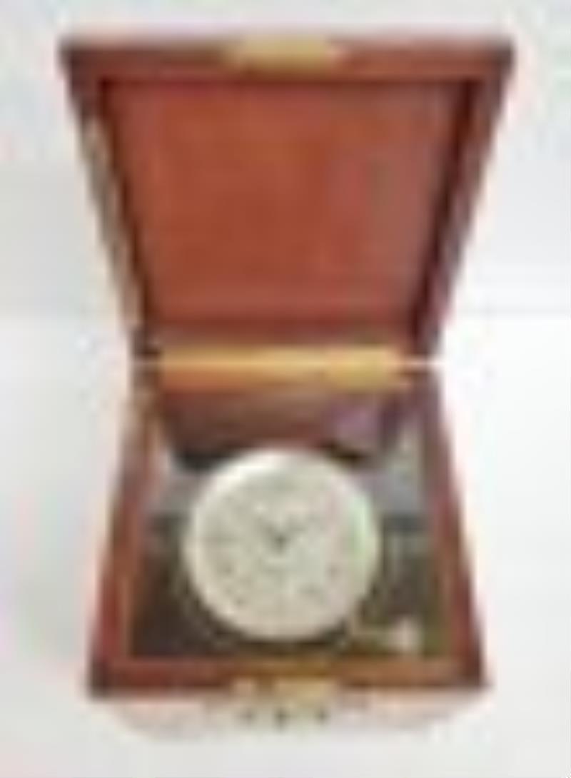 Vintage Hamilton Ships Clock Chronometer w/ Wooden Box Price Guide