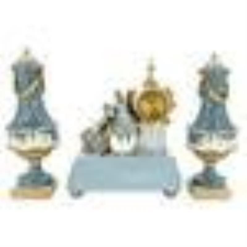 Antique Capodimonte Mantle Clock Set Price Guide