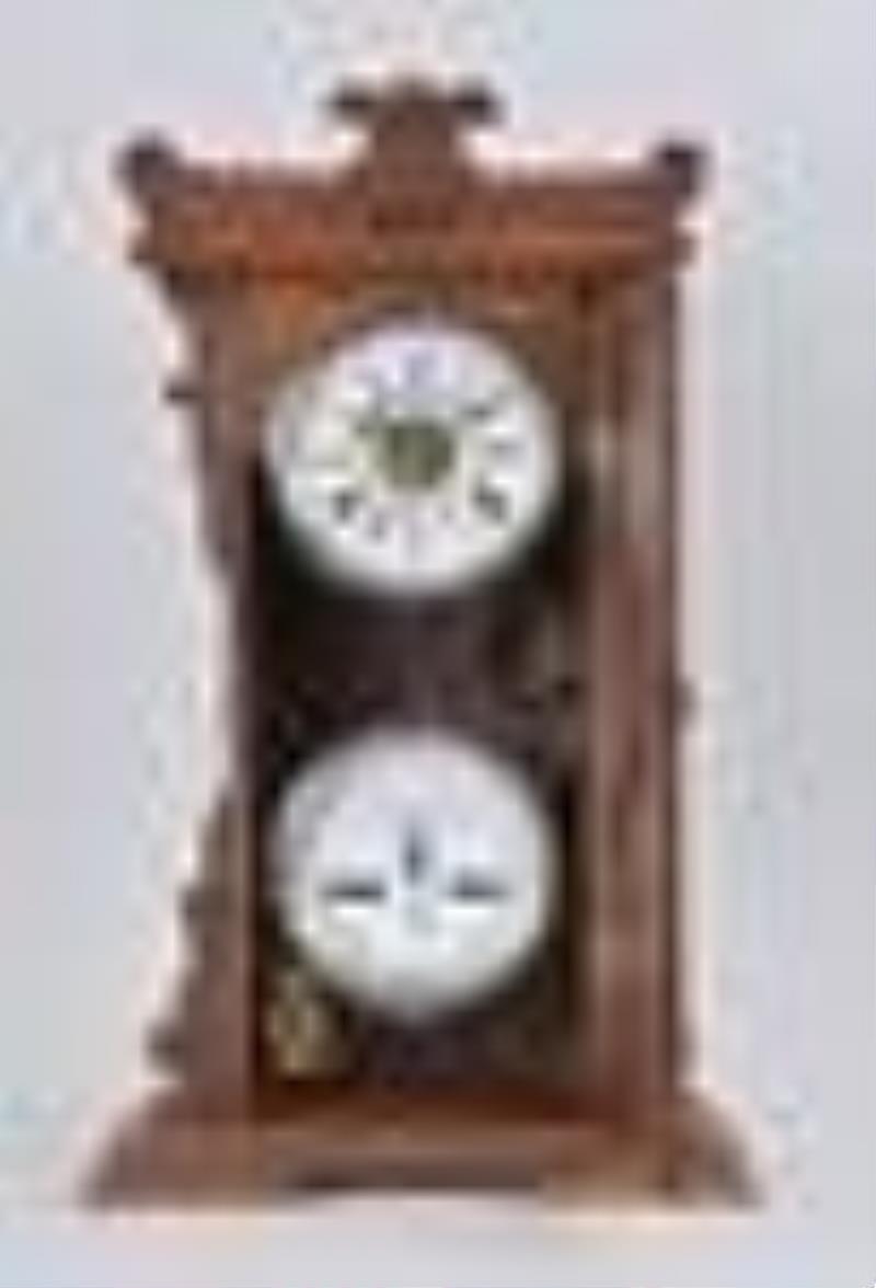 Waterbury Clock Co. Calendar No. 44 shelf clock-ClockPrices.Com