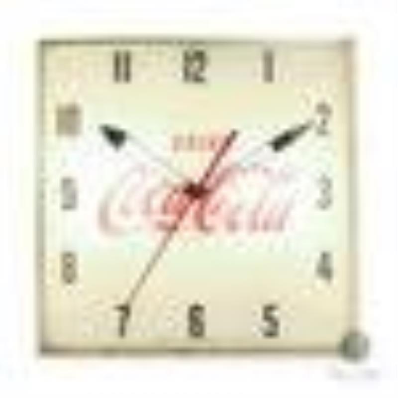 Coca-Cola Lighted PAM Clock-ClockPrices.Com