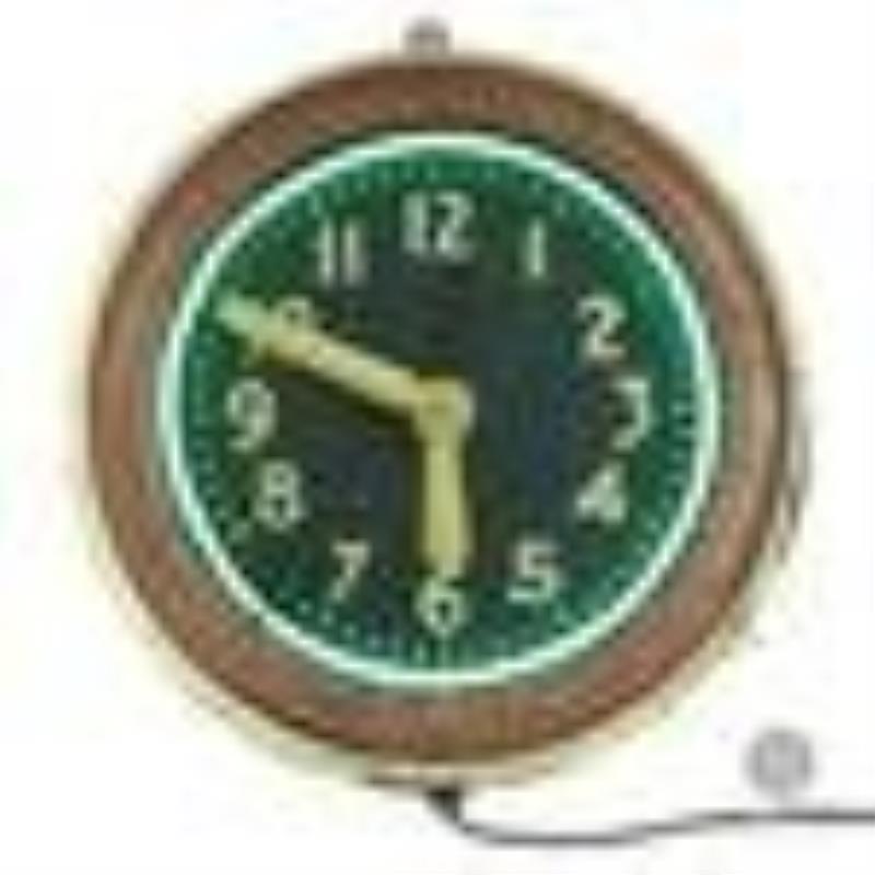 Neon Ice Cream Parlour Wall Clock Price Guide