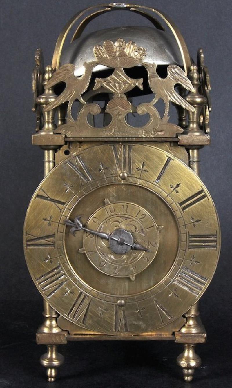 A rare late 17th century English dated lantern clock Price Guide
