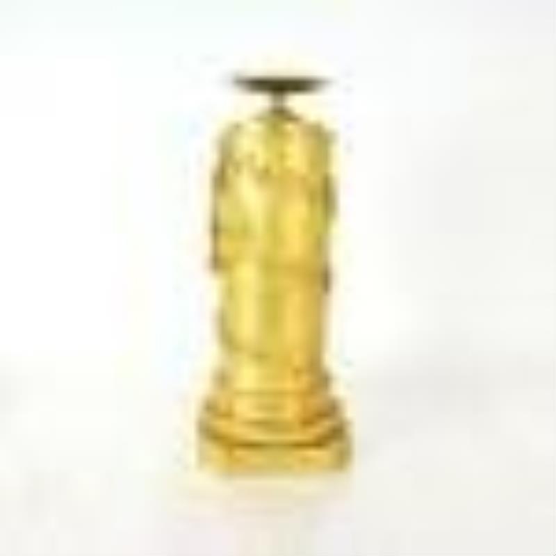 French Neoclassical Gilt Bronze Cylinder Clock-ClockPrices.Com