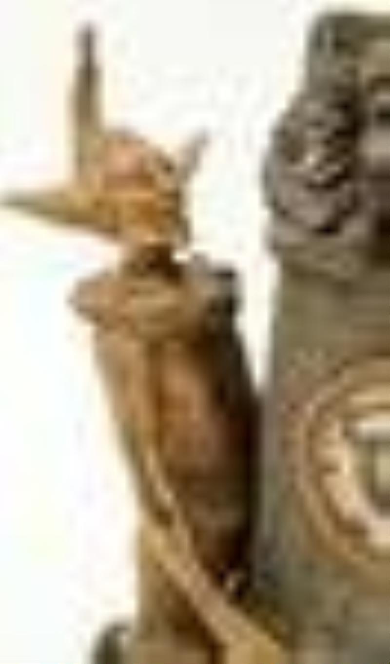 Mayer Dogs Wagging Tongues Jester Clock and Barometer-ClockPrices.Com