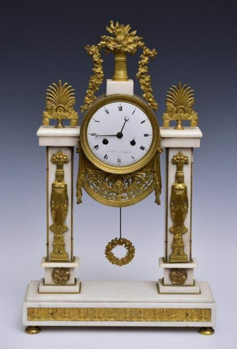 French Empire Portico Clock Price Guide