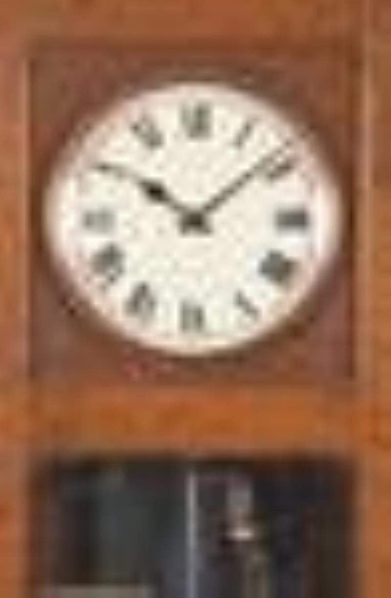 An unusual seconds beating electric master clock signed Deutsche ...