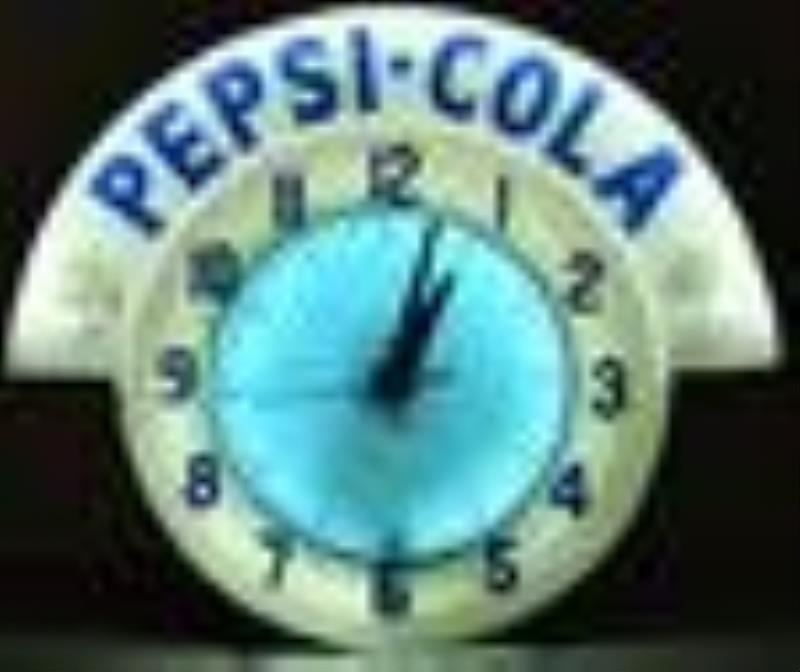 Pepsi Cola Neon Clock With Marquee Price Guide
