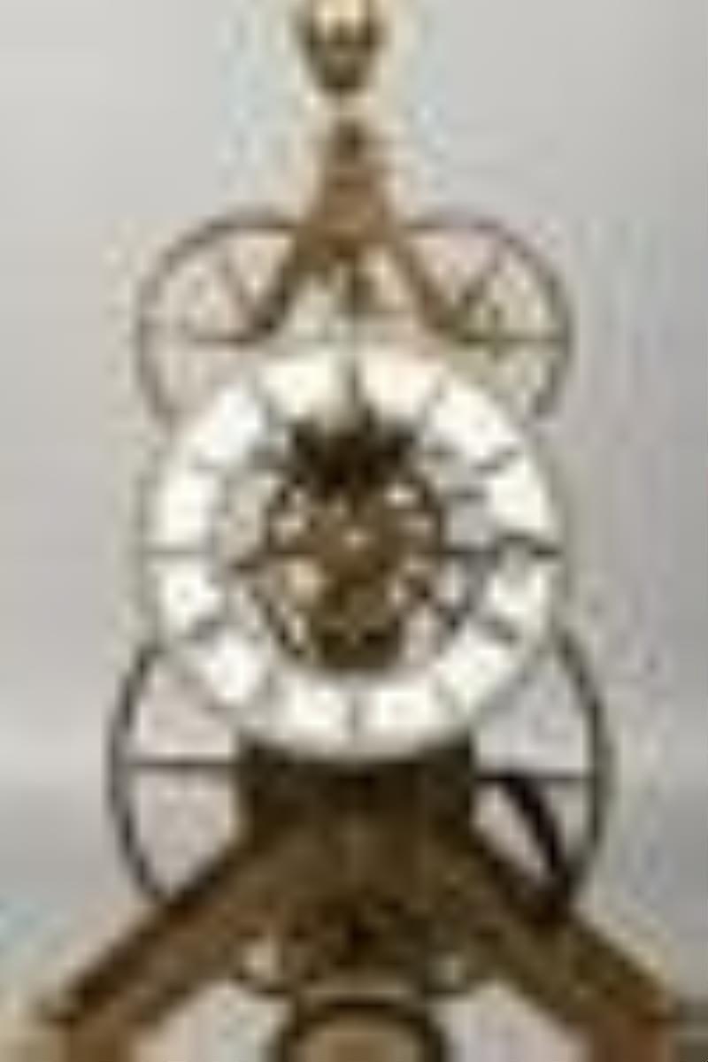 Great Wheel Fusee Skeleton Clock with Dome Price Guide