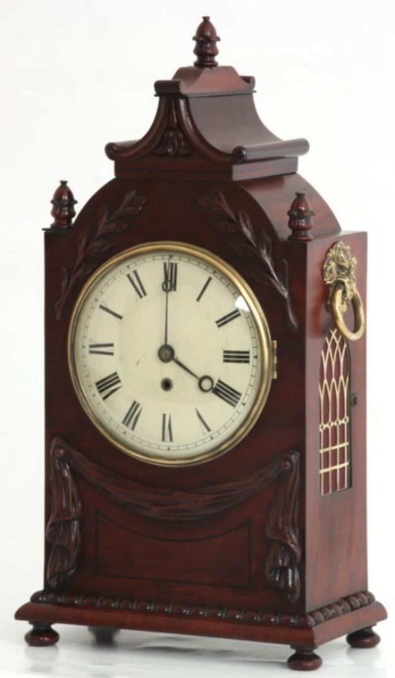 Carved Mahogany Chain Fusee Bracket Clock Price Guide