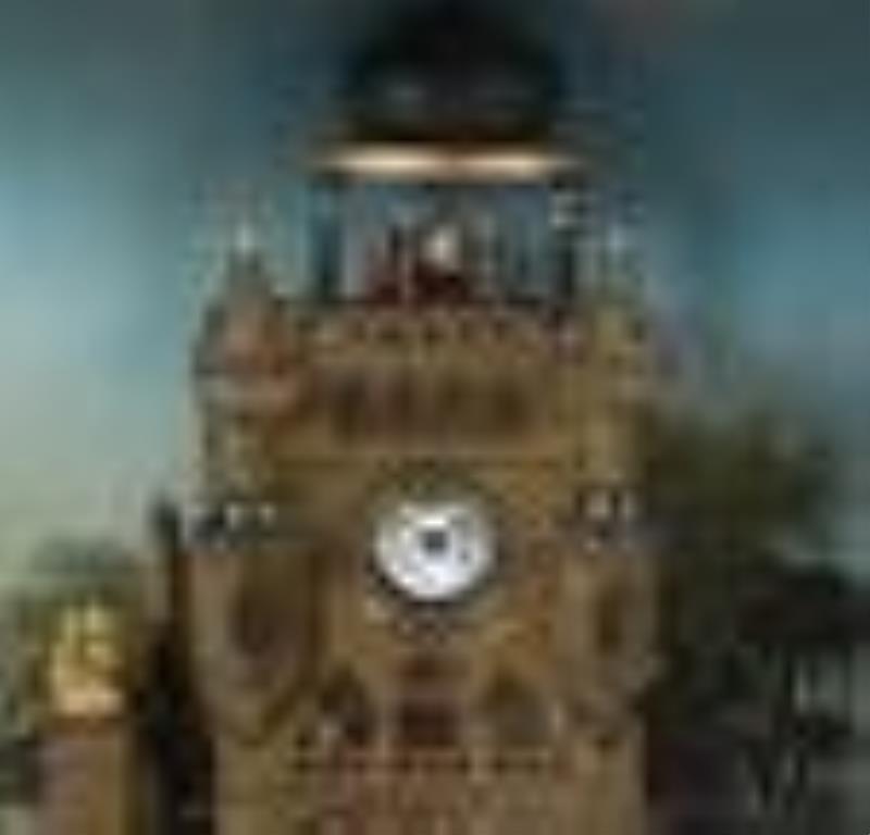 An Austrian Mechanical Landscape Diorama Clock-ClockPrices.Com