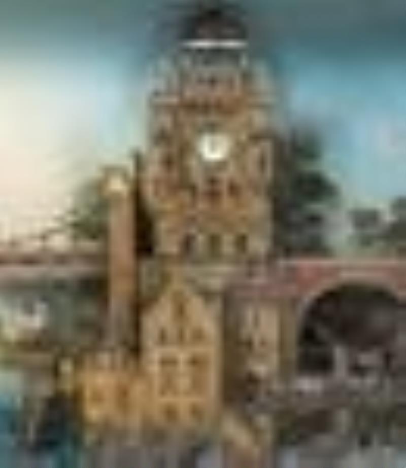 An Austrian Mechanical Landscape Diorama Clock-ClockPrices.Com