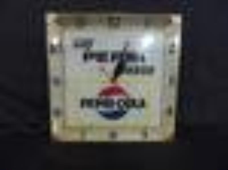 Pepsi Cola say Pepsi please lighted clock-ClockPrices.Com