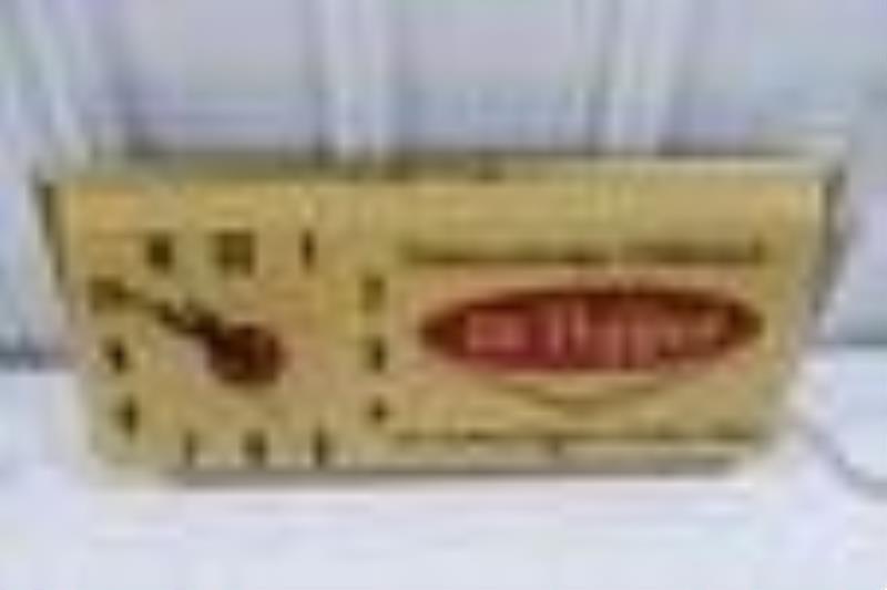 Vintage Dr. Pepper Soda Lighted Advertising Clock-ClockPrices.Com