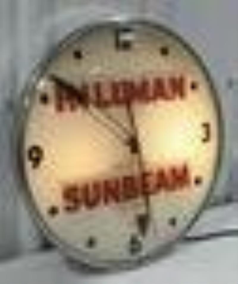 Hillman Sunbeam Dealership Lighted Adv PAM Clock Price Guide