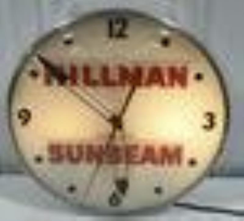 Hillman Sunbeam Dealership Lighted Adv PAM Clock Price Guide