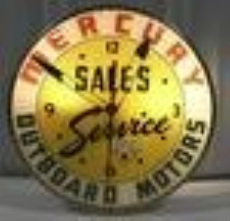 Mercury Outboard Motors Lighted Pam Adv Clock Price Guide