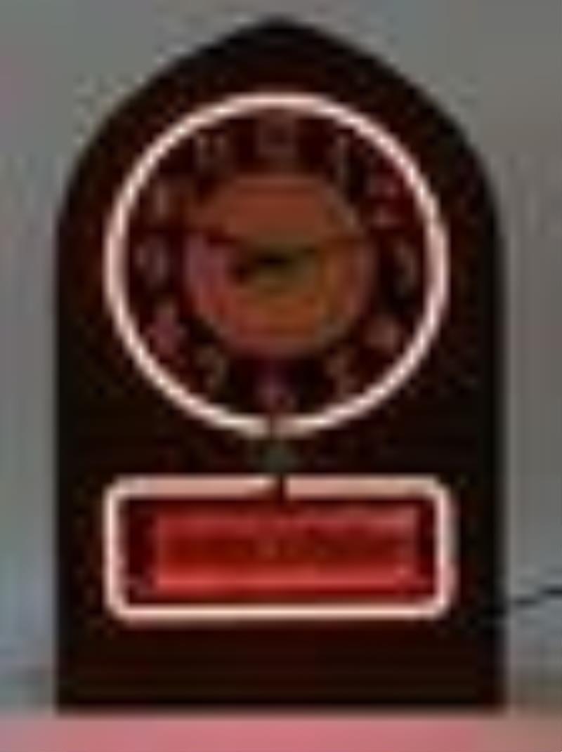 Electric Ad Co Neon Advertising Clock Price Guide