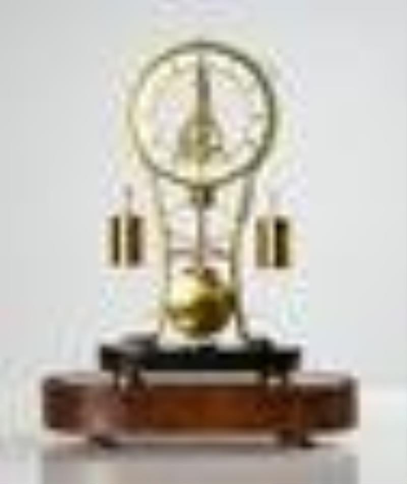 French Empire Striking Keyhole Skeleton Clock-ClockPrices.Com