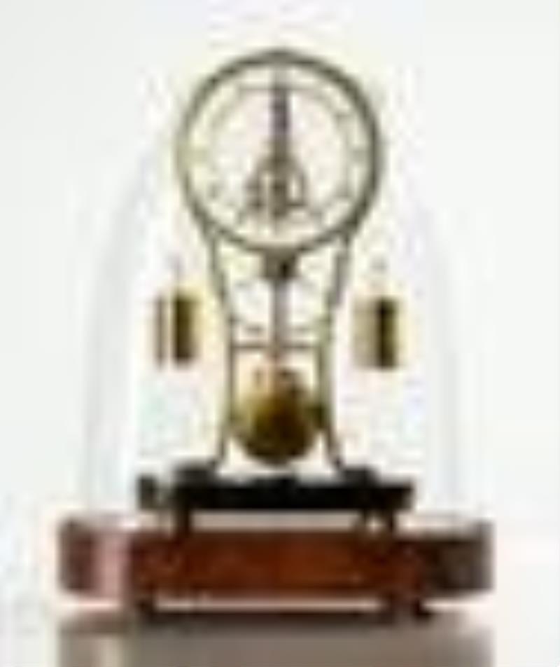 French Empire Striking Keyhole Skeleton Clock-ClockPrices.Com