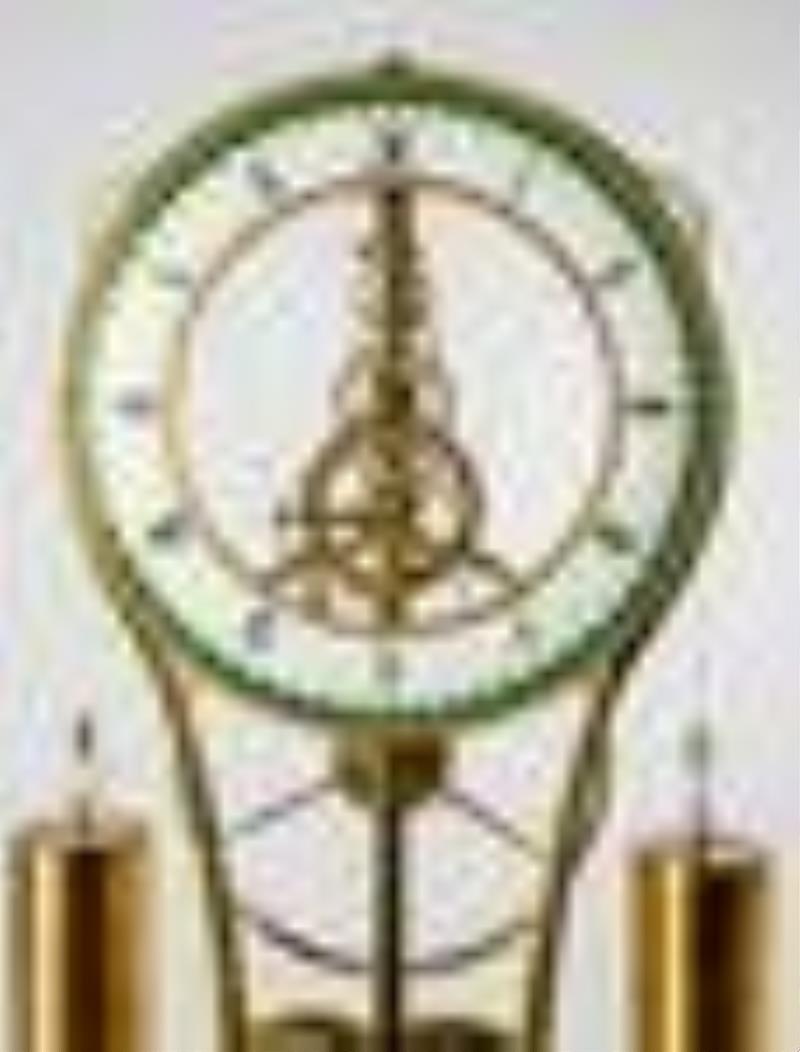 French Empire Striking Keyhole Skeleton Clock-ClockPrices.Com