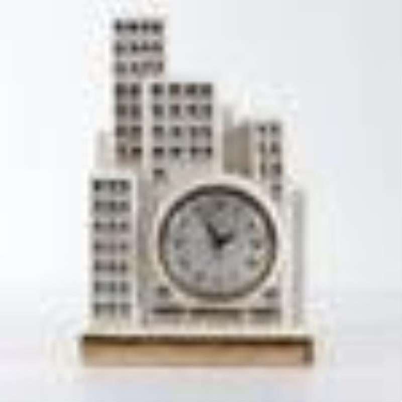 Art Deco Porcelain Skyscraper Clock-ClockPrices.Com