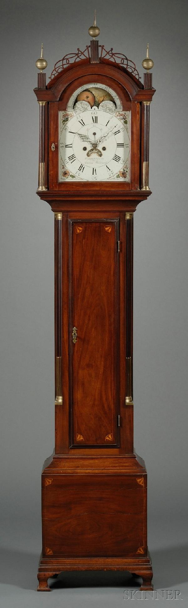 Aaron Willard Federal Mahogany Tall Case Clock Price Guide Aaron Willard Federal Mahogany Tall Case Clock Price Guide