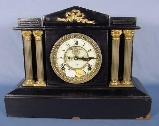 Ansonia Boston Extra Enameled Iron Mantle Clock Price Guide