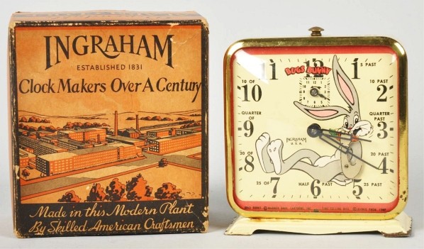 Ingraham Bugs Bunny Animated Alarm Clock-ClockPrices.Com