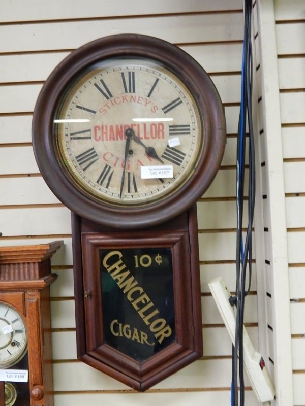 Ansonia Chancellor Cigars Regulator Wall Clock Price Guide