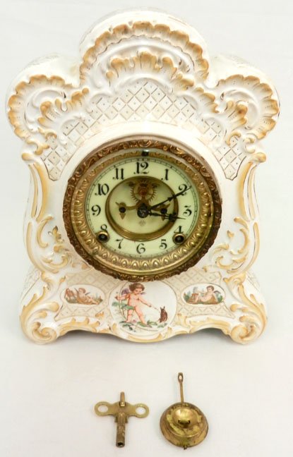 Ansonia Radius Floral Porcelain Mantel Clock Price Guide