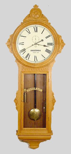 Ansonia General Oak Case Regulator Wall Clock Price Guide