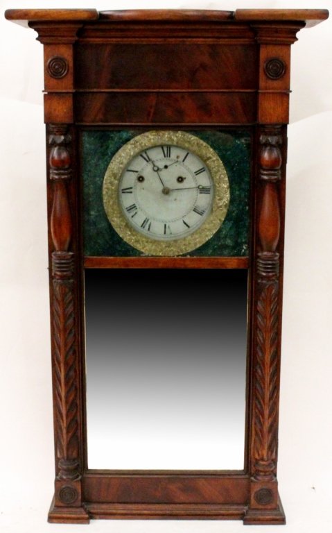 Munger & Benedict Mahogany Shelf Clock-ClockPrices.Com