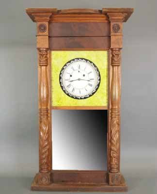 Munger & Benedict Mahogany Shelf Clock-ClockPrices.Com