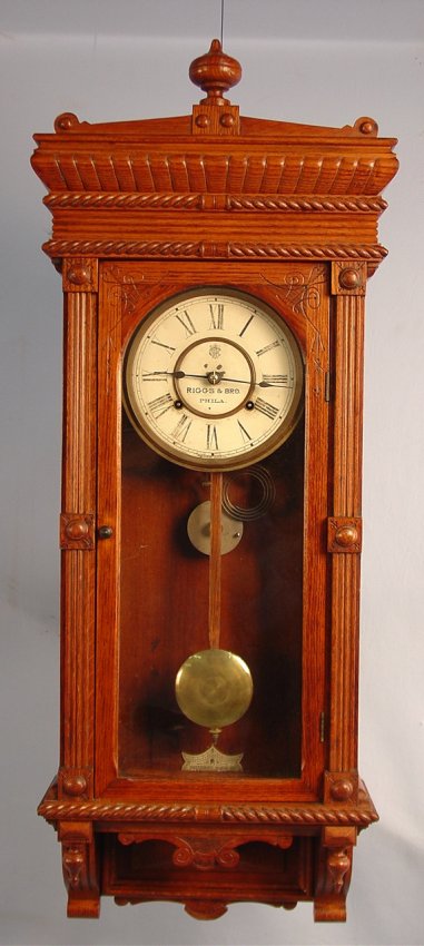 Oak Waterbury “leeds” Wall Regulator Clock Price Guide