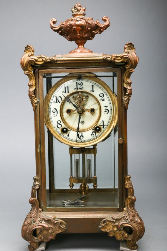 Ansonia “mercury” Marble Mantel Clock-ClockPrices.Com