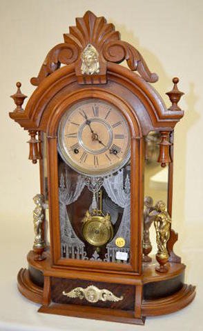 Gilbert “occidental” Mirror Side Mantel Clock-ClockPrices.Com