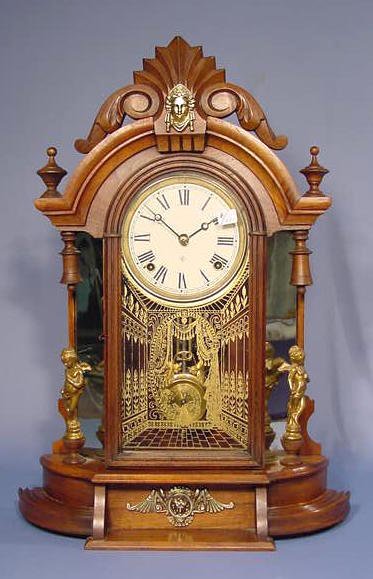 Gilbert “occidental” Mirror Side Mantel Clock-ClockPrices.Com