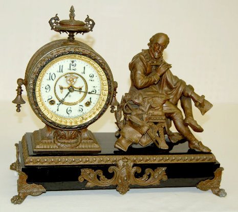Antique Ansonia Figural Shakespeare Mantle Clock Price Guide