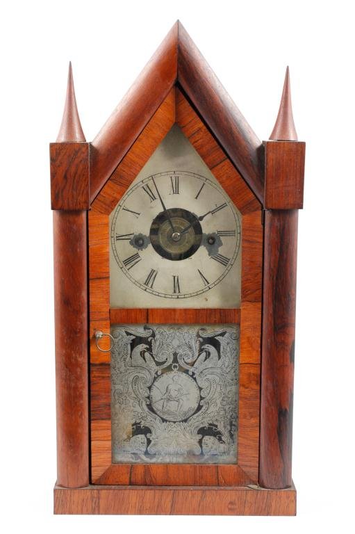 Chauncey Jerome Rosewood Sharp Gothic Shelf Clock Price Guide