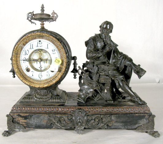 Antique Ansonia Figural Shakespeare Mantle Clock Price Guide